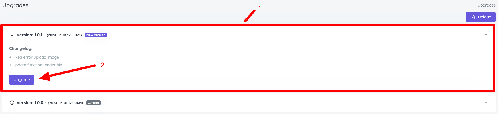 Upgrades - Product Designer App