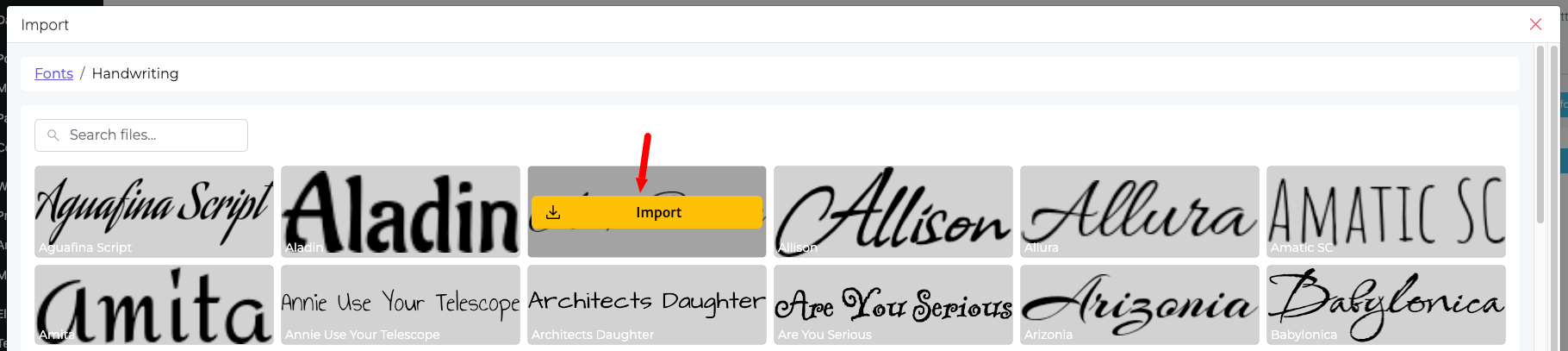 Import resources - Product Designer App