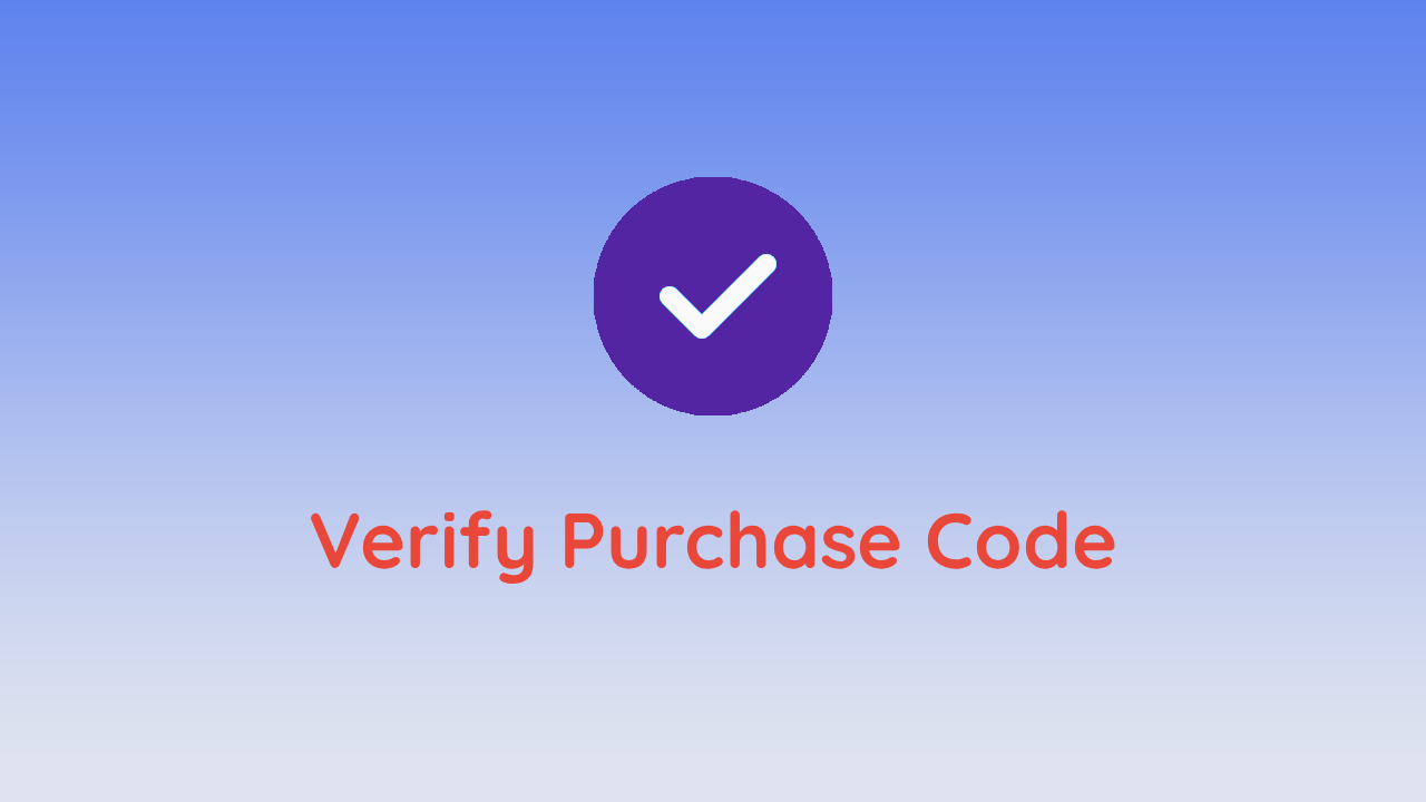 Verify Purchase Code - Product Designer App